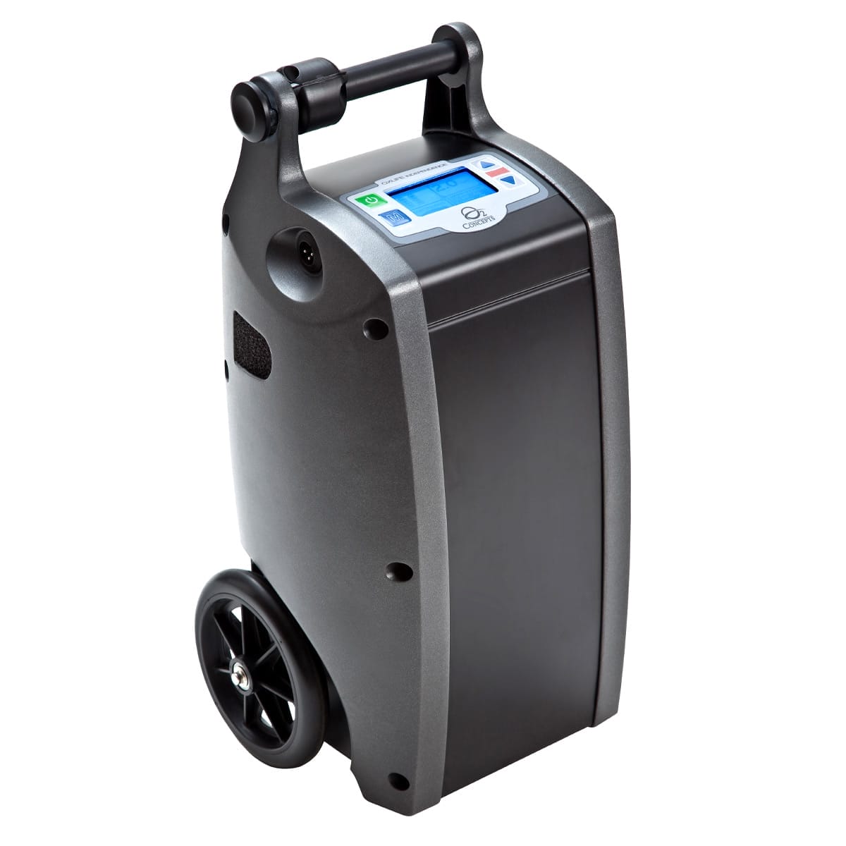 Portable continuous flow oxygen concentrator store